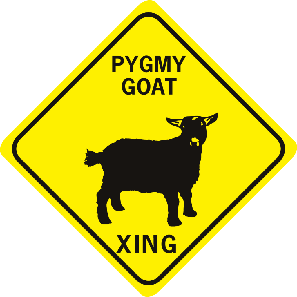 goat Pygmy Goat Xing diamond - World Famous Sign Co.