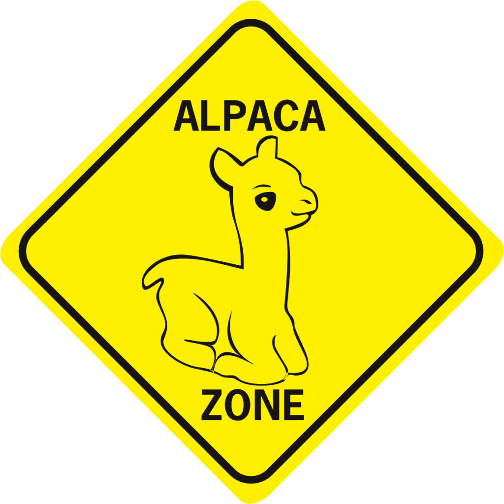 alpaca zone baby alpaca - World Famous Sign Co.