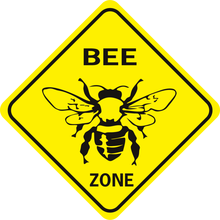 Bee Bee Zone w bee diamond - World Famous Sign Co.